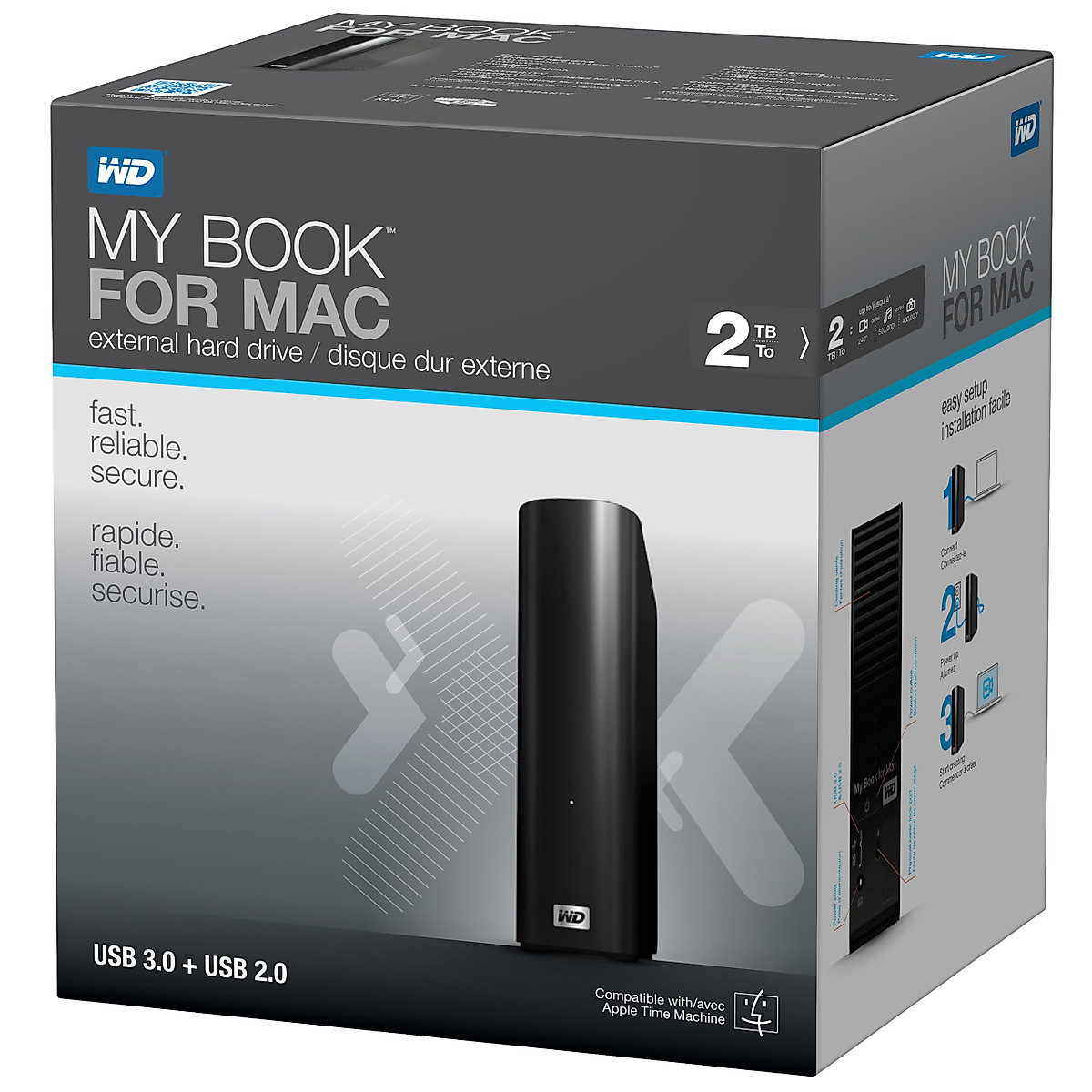 WD My Book for Mac 2TB External Hard Drive Storage Mac File Backup