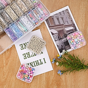 Mathtoxyz Bead Organizer Box, 31Pcs Small Bead Organizers and Storage Plastic Cases Mini Clear Bead Storage Containers Boxes with Hinged Lid and Rectangle for Bracelet Making DIY Jewelry Craft Nail