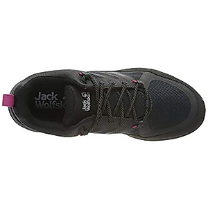 Jack Wolfskin Women's Force Striker Texapore Low Hiking Shoe Boot, Phantom/Pink, 10.5