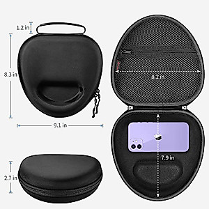 Fintie Hard Case for AirPods Max Headphone, Replacement Protective Travel Carrying Storage Bag with Auto Wake/Sleep for AirPods Max (Black)