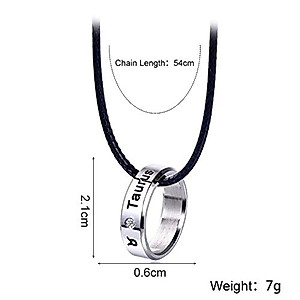 Taurus Zodiac Rings Necklace 12 Constellation Horoscope Distance Beaded Bracelet Necklace for Women Men Christmas Jewelry