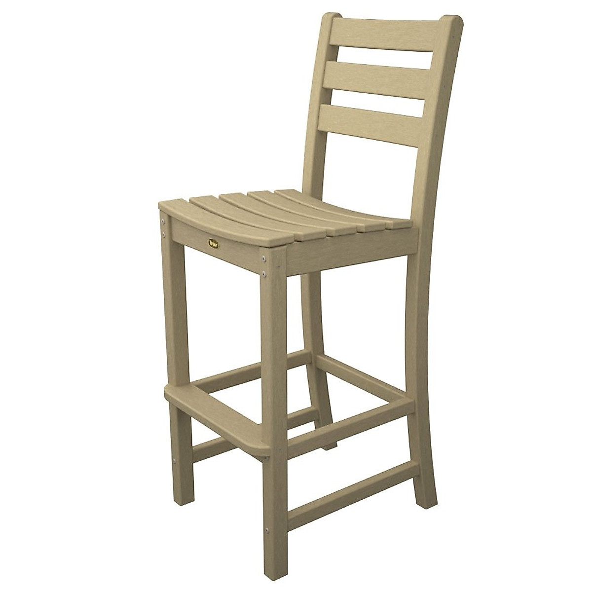 Trex Outdoor Furniture Monterey Bay Bar Side Chair, Sand Castle