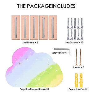 DDgro Wooden Shelf for Toniebox Audio Player Starter Set Playful Magnetic Storage Rack for Tonie Characters, Charger (Cloud Shape)