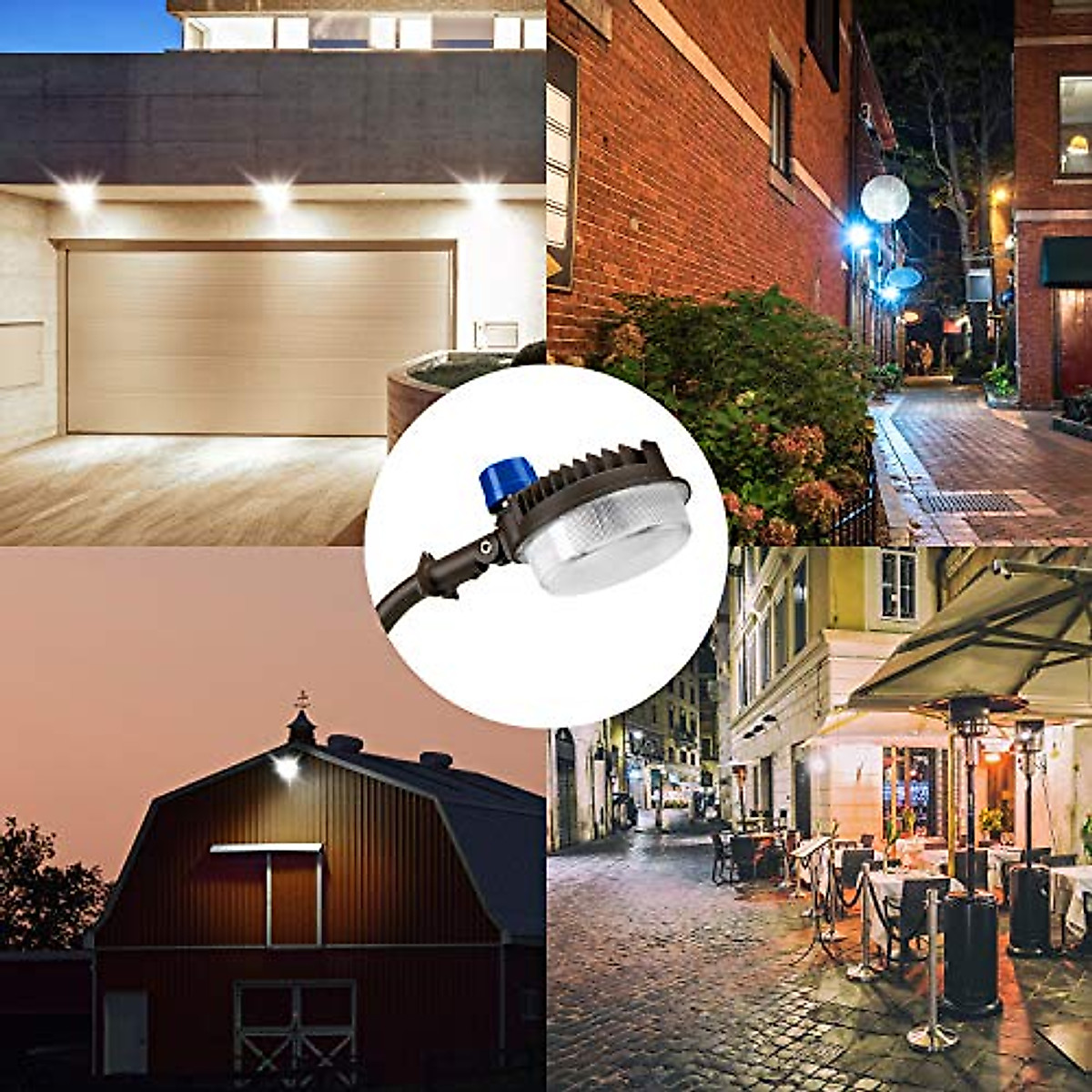 Juyace 18000lm LED Barn Light Dusk to Dawn Outdoor Lighting 5000K Daylight Adjustable Angle Yard Light with Photocell IP65 Waterproof for Outdoor Security/Area 120W Light