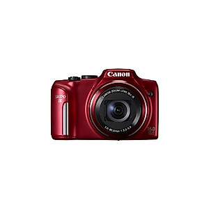 Canon PowerShot SX170 IS 16.0 MP Digital Camera, Red (discontinued by manufacturer)