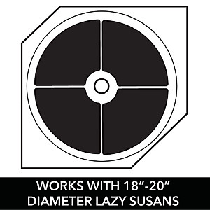 mDesign Kitchen Cabinet Plastic Lazy Susan Storage Turntable Organizer Bins w/Built-In Handle - Large Triangle Corner Dividers for Pantry - 1/4 Wedge, 6" Deep - Ligne Collection - 2 Pack - Smoke Gray