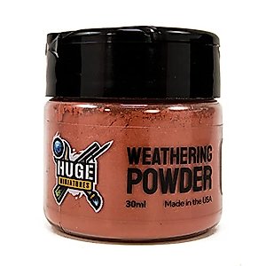 Huge Miniatures Weathering Powder, Red Rust Pigment for Model Terrain Scenery and Vehicles by Huge Minis - 30ml Flip-Top Container
