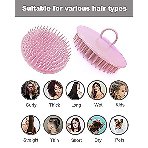 Hair Scalp Massager Shampoo Brush, 6 Pcs Scalp Brush Shower, Soft Scalp Scrubber for Dandruff, Scalp Exfoliator for Adults, Children and Pets