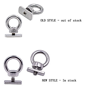 YYST Kayak Track Mount Tie Down Eyelet to Hold Your Bungee Cord or Ropes Up to 0.5" - No Track -Don't use for Anchoring (4)