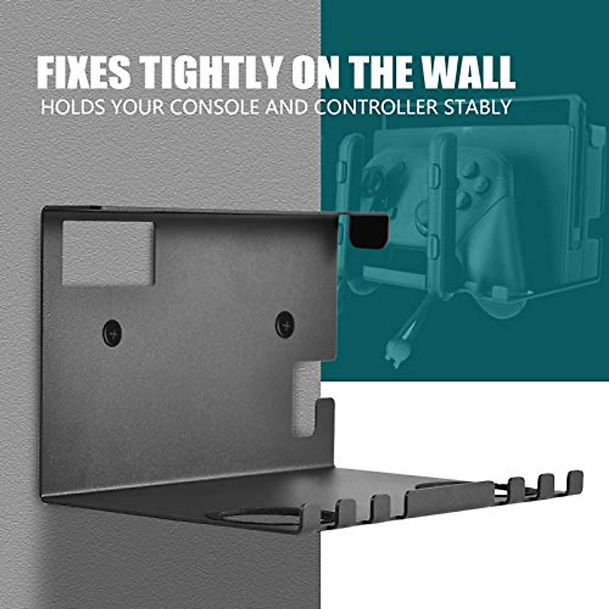 SALUTUY Switch Holder, Switch Brackcet 6.8 X 4.8 X 4.2inch Fixes Tightly Maximize Your Workspace,for Game Host