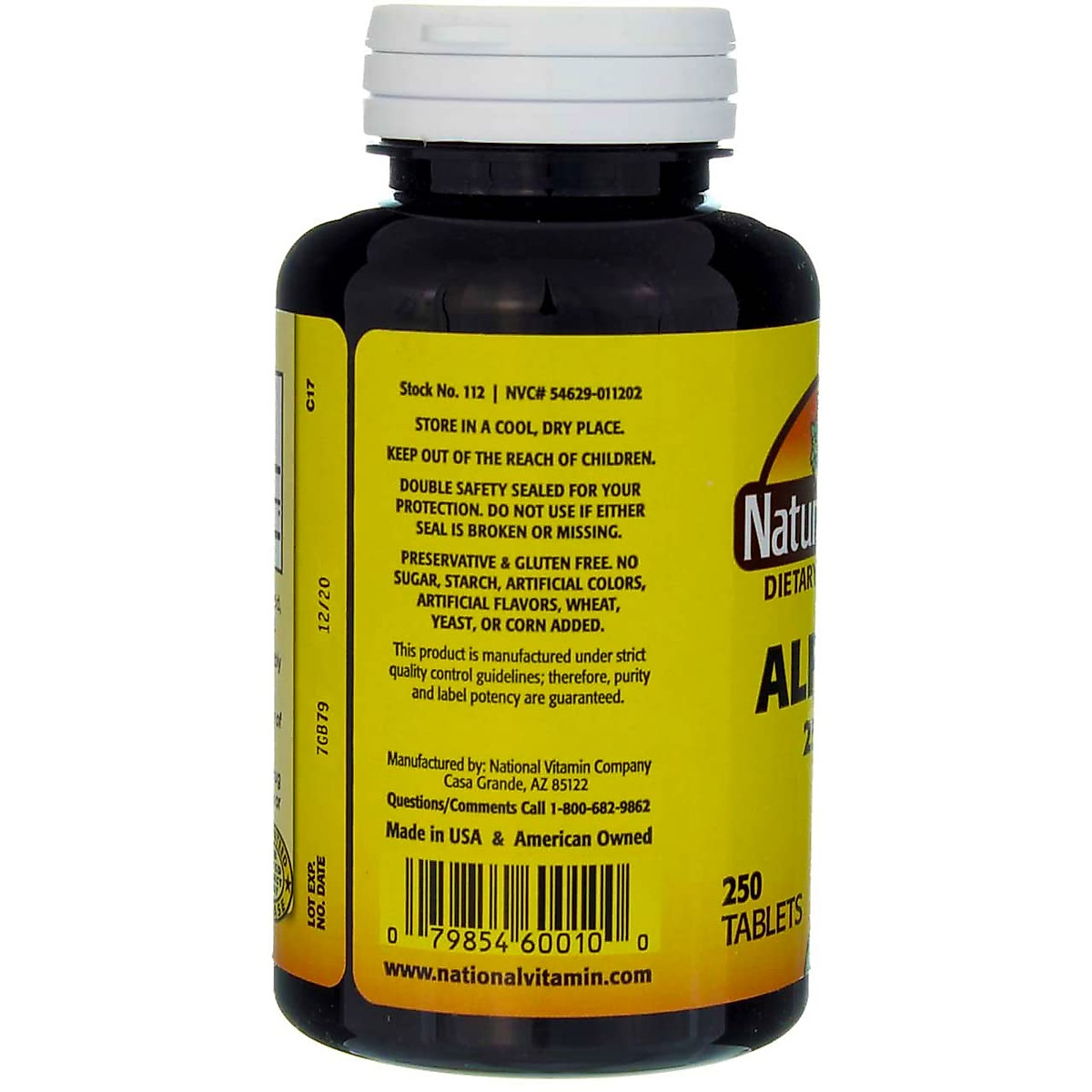 Nature's Blend Alfalfa 250 mg 250 Tabs