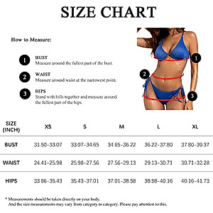ZAFUL Women's Glitter Bikini Sets Sexy Criss Cross Straps 2 Piece Swimsuit Side Tie High Cut Thong Shiny Bathing Suit Blue L