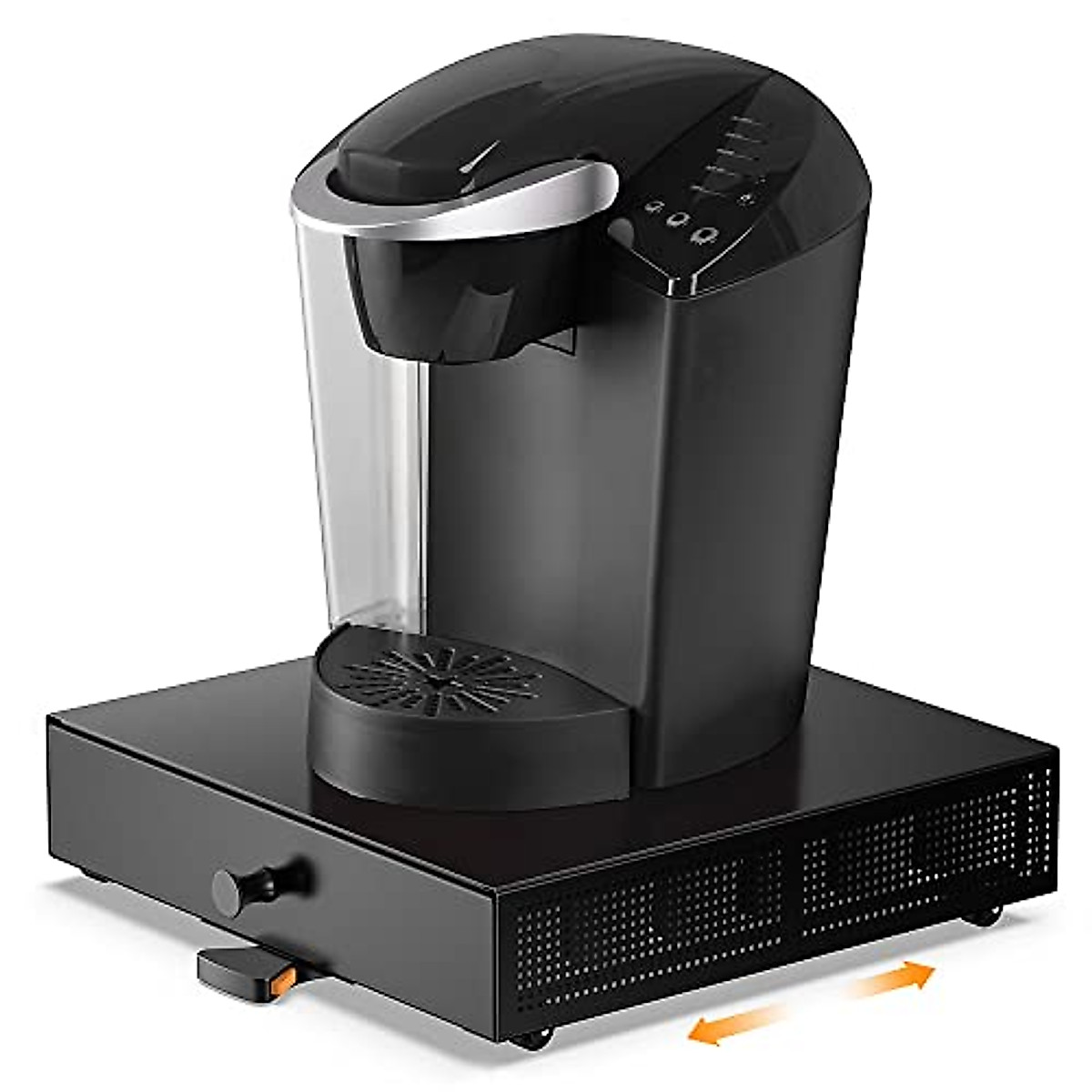 SICHEER K Cup Organization Storage Drawer Maker K Cup Holder Sliding Tray Pull out Coffee Pod Organizer Rolling Stand Countertop Bartesian Rack Dolce Gusto Capsules Compatible with Keurig Accessories