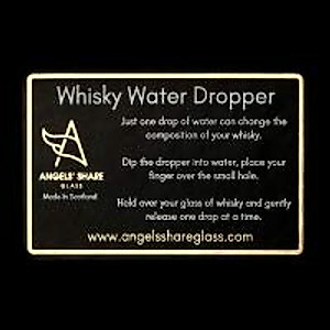 Glass Whiskey Water Dropper with a Glass Angel Top,Made in Scotland - Water Pipette for Scotch, Whiskey, Bourbon Gift, Whiskey Bar Accessory by Angels Share Glass
