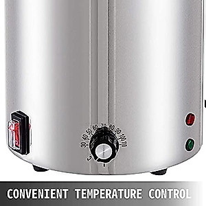 800W/1600W Commercial Cheese Machine Dispenser, Electric Cheese Dispenser Warmer, 30-110℃ Adjustment Cheese Warmer Dispenser with Pump, CE/FCC (Round)