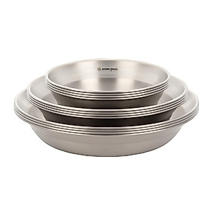 Snow Peak Tableware Set Family, 16 pcs, TW-021, Stainless Steel, Lightweight for Camping Everyday Use, Made in Japan, Lifetime Product Guarantee