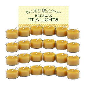 Bee Hive Candles 100% Pure Beeswax Tea Light Candles (24-Case)