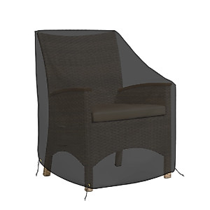 Covers & all Outdoor Chair Cover, 12 Oz Waterproof UV & Weather Resistant Patio Furniture Sofa Cover for Outdoor Outside Seating Lawn Garden, with Air Vents & Drawstrings (32"W x 37"D x 36"H, Black)