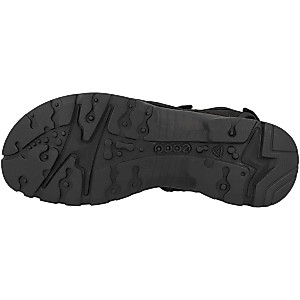 ECCO Women's Yucatan Plus Sport Sandal, Black Nubuck, 7-7. 5