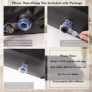 DIMAR GARDEN King Size Camping Air Mattress Inflatable Bed Blow Up Mattresses with Pillow,Black