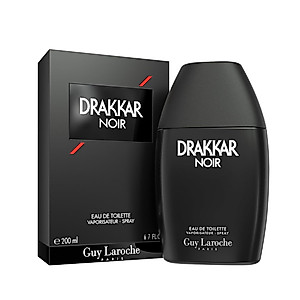 Drakkar Noir By Guy Laroche - Original Vintage Designer Fragrance Blend For Men - Fresh, Classic Men’s Evening Scent - Long Lasting Amber Fougere Aroma With Spicy Citrus Notes - 6.7 Oz EDT Spray