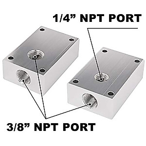 Hromee Compressed Air Outlet Kit for 1/2-Inch Tubing System with 1/4-Inch NPT Outlet Port, Air Push To Connect Outlet Block Set with Elbow NPT Straight and Universal Coupler