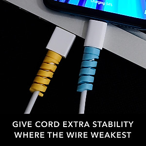Artefact Cable Protector (4-Pack) - Charger Protectors - Cord Protector - Cord Saver Compatible for iPhone, iPad, MacBook
