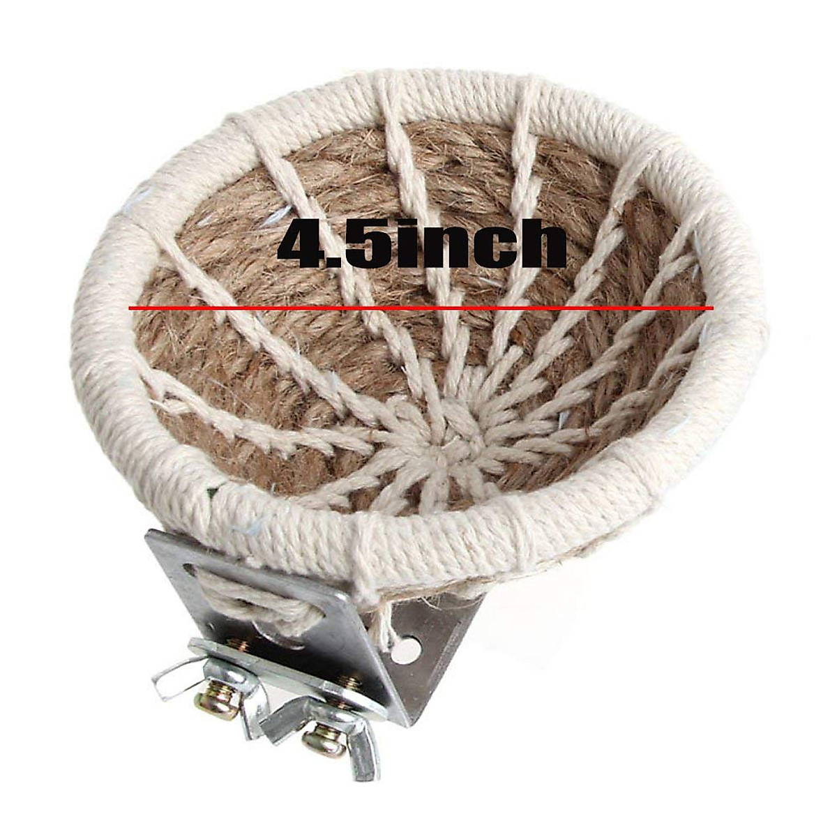 kathson Hemp Rope Weave Bird Breeding Nest Bed for Parakeet Cockatiel Canary Lovebird and Small Parrot Cage Hatching Nesting Box