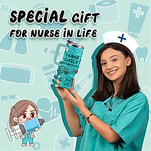 Nurse Gifts for Women Men, 40oz Nursing Tumbler with Nurse Daily Affirmations, Nurses Appreciation Gift, LPN RN Gift for Nurses Practitioner, Nursing Gifts for Birthday School Graduate Christmas