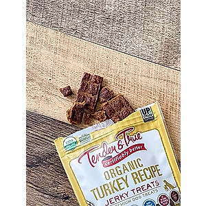 Tender & True Organic Turkey Jerky Treat, 4 oz bag