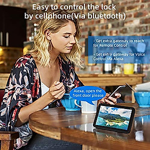 Smart Deadbolt, SMONET Fingerprint Electronic Deadbolt Door Lock with Keypad-Bluetooth Keyless Entry Keypad Smart Deadbolt App Control, Ekeys Sharing, App Monitoring Auto Lock for Homes and Hotel