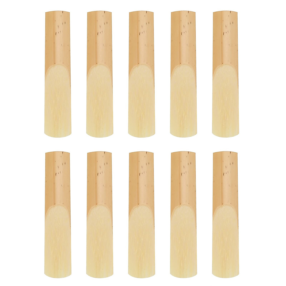 10PCs Tenor Saxophone Reeds Tenor Sax Accessories With Plastic Protective Cover Woodwind Musical Instrument Accessories for Beginners Educators Students