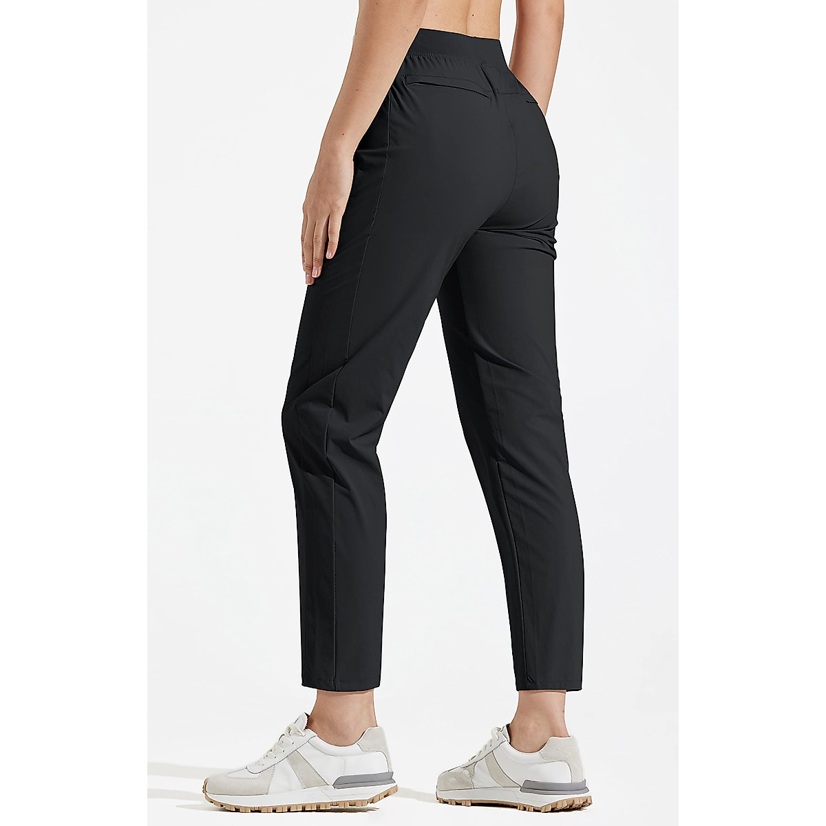 Libin Women’s Golf Pants Quick Dry Hiking Pants Lightweight Work Ankle Dress Pants for Women Business Casual Travel, Black L