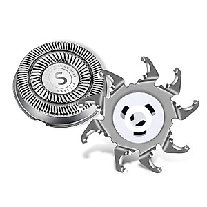 SweetLF 3 Pcs Replacement Shaver Head Blade Cutters IPX7 Waterproof Electric Razor Wet & Dry 3D Men’s Rotary Shaver SW-BC09