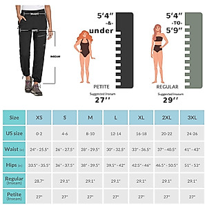 BALEAF Women's Hiking Pants Quick Dry Water Resistant Lightweight Joggers Pant for All Seasons Elastic Waist Black Size S