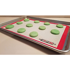 DoughEZ Silicone Non-stick Reusable Silicone Fiber Mesh Baking Mat, Oven Safe Up to 480° F, Dishwasher Safe, BPA Free, 11 x 16.5-Inch