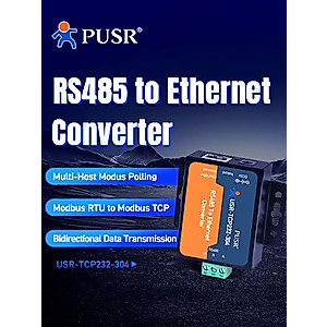 PUSR TCP232-304 RS485 to TCP/IP Converter Serial Device Server Support Modbus Gateway Built-in Webpage RS485 to Ethernet Converter