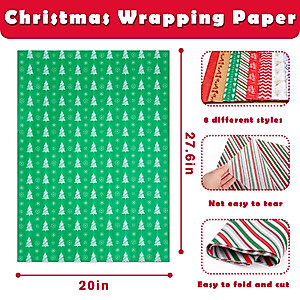 Shindel Christmas Tissue Paper Gift Wrapping Paper, 64 Sheets Assorted Holiday Wrapping Paper for Gift Boxes Wrapping and Christmas Party Decorations, 28 x 20 Inch