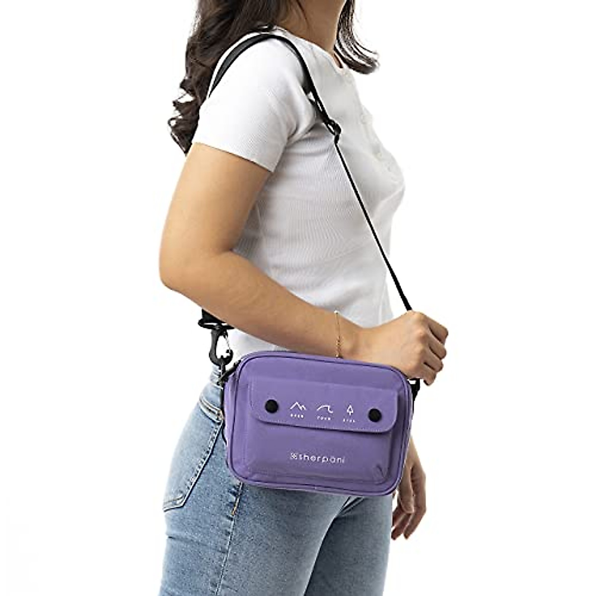 Sherpani Osaka, Small Crossbody Bag with Coin Purse, Small Shoulder Bag, Cross Body Bag, Christmas Gifts, Purses for Women (Iris)