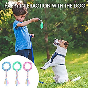 TIESOME Puppy Teething Toys with Cotton Ropes, 3 Pcs Rubber Small Dog Chew Toy Rings Aggressive Chew Toys for Dogs Oral Teeth Soothe Itching Puppy Chew Toys Interactive Pet Toys for Small/Medium Dogs