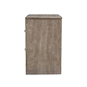 Signature Design by Ashley Culverbach Modern 2 Drawer Nightstand with 2 USB Charging Stations, Weathered Gray