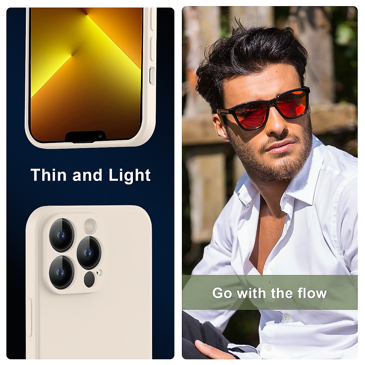 CMYFUTNG for iPhone 13 Case,[Silky Touch Premium Liquid Silicone][Camera Protection] [Soft Anti-Scratch Microfiber Lining],Slim Soft Shockproof Phone Case,White 1-ip13-02