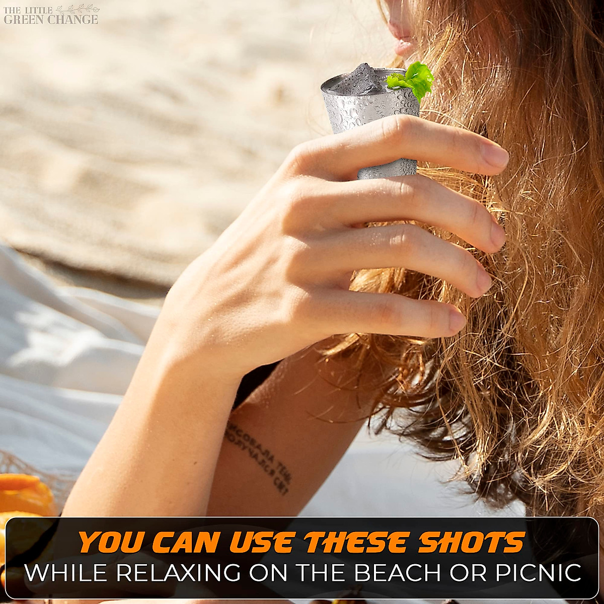 30 ml Stainless Steel Shot Glasses Drinking Vessel - 15 Pcs Outdoor Camping Travel Coffee Tea Cup, Silver Cup - Unbreakable Metal Shooters for Whiskey Tequila Liquor Great Barware Gift