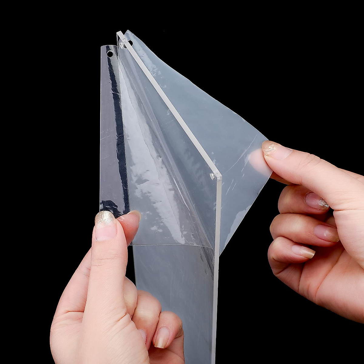 Kathfly 8 Pcs Clear Cage Edge Liner 14" x 4.5" Guinea Pig Urine Guard Side Lining Sheet Cage Guard Accessories with Holes Zip Ties for Chinchilla Ferret Hamster Rat Bird and Other Small Animal