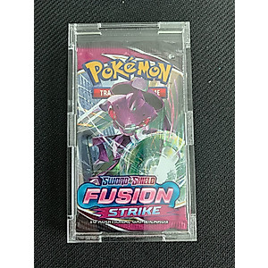 PWorld Ultra Acrylic Booster Pack Display Case Box for Pokémon Yu-Gi-Oh Trading Cards Booster Packs (Pack of 5)
