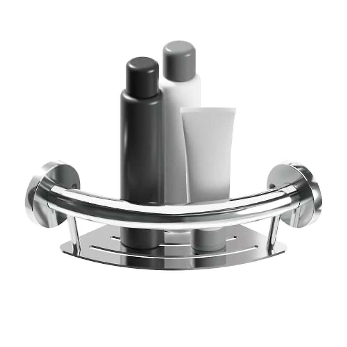 HealthCraft Products - Plus Series Grab Bar - Corner Shelf - Polished Chrome