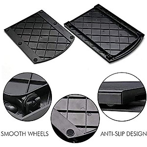 Ihomepark Sliding Coffee Maker Tray 12", Pull out Caddy Tray with Smooth Rolling Wheels, Under Carbinet Small Countertop Appliance Holder for Blender Toaster