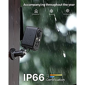 IHOXTX Security Cameras Wireless Outdoor, Flood Light Solar Cameras for Home Security, Home Camera with Color Night Vision, PIR Human Detection, 2-Way Talk, IP66 Waterproof, SD Card/Cloud Storage