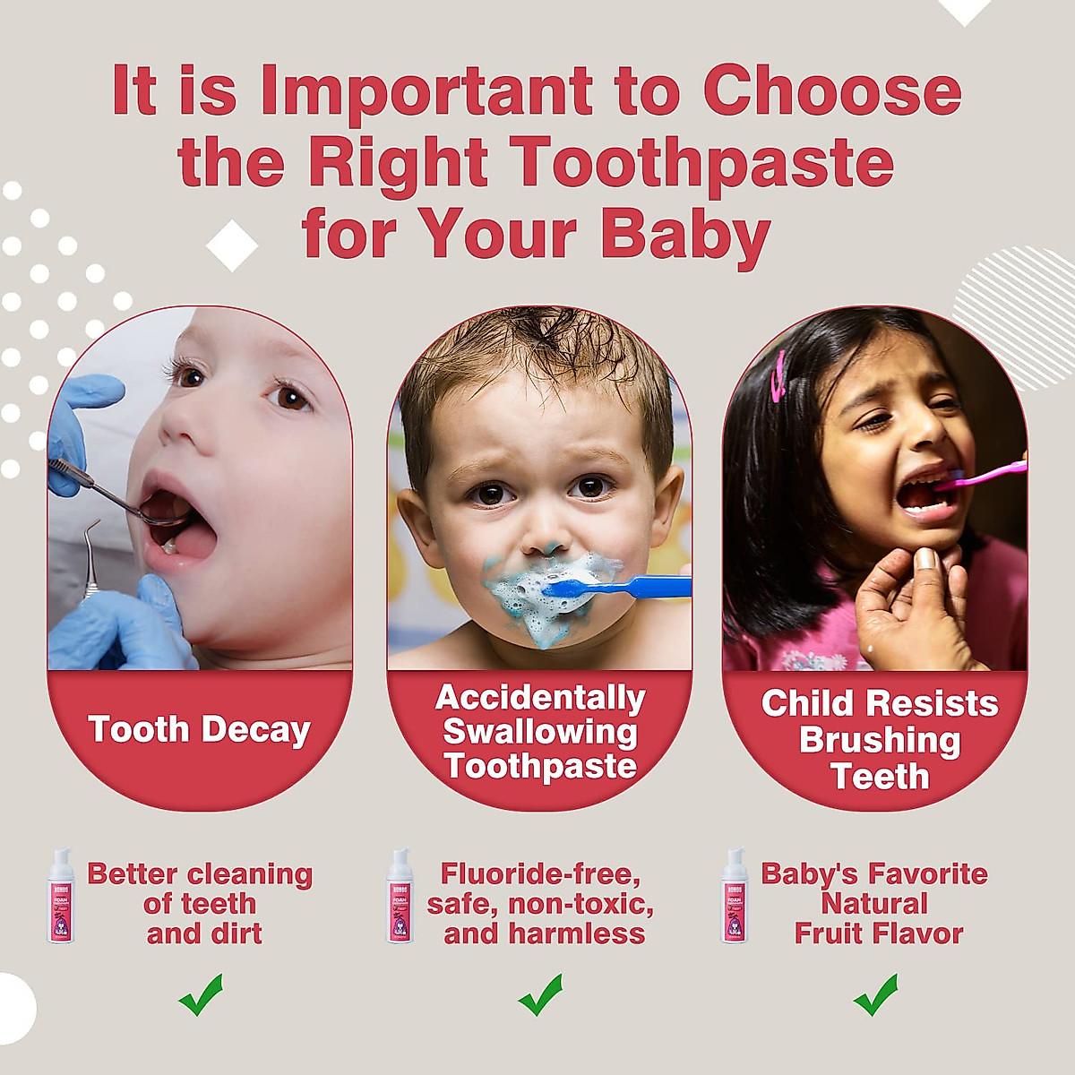 NOHOO Foam Toothpaste Kids with Fruit Flavor, 2 Pack Fluoride Free Natural Formul, Foam Toothpaste for Electric Toothbrush,Suitable for Toddler's Oral Cleaning and Cavity Prevention