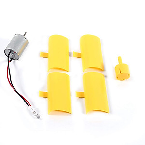 Kadimendium DIY Kit Vertical Wind Generator Small Motor Vertical Wind Turbines Blades Breeze Electricity Generator Science Mode Teaching Tool Small Motor Blades Generator